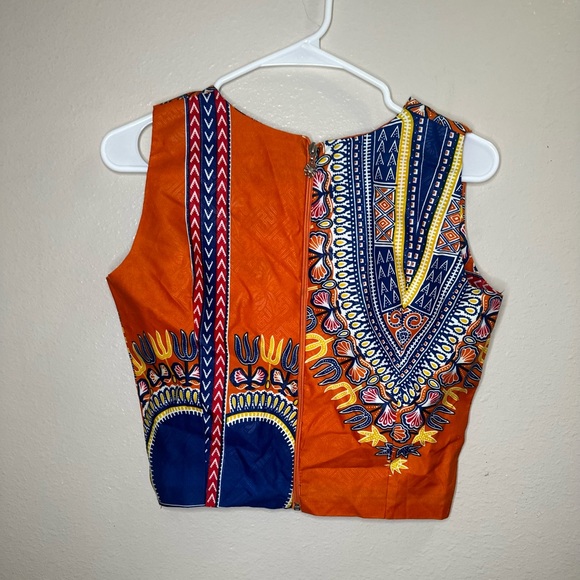 Tops | Custom Made African Print Dashiki Crop Top | Poshmark